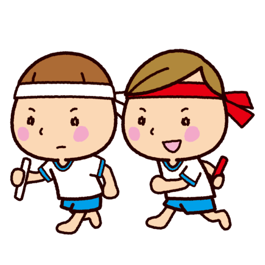 運動会のイラスト(リレー) イラストくん